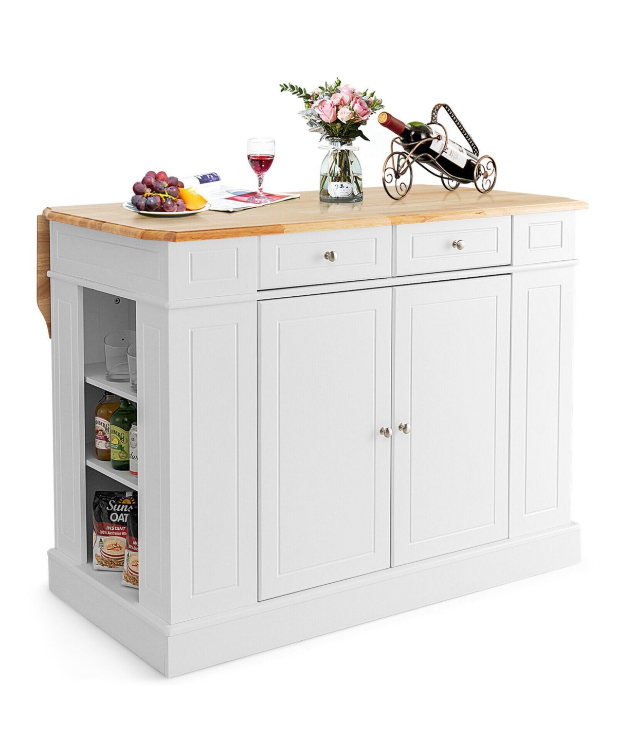 Click here for Kitchen Island with Ample Storage and 3-Level Adju... prices