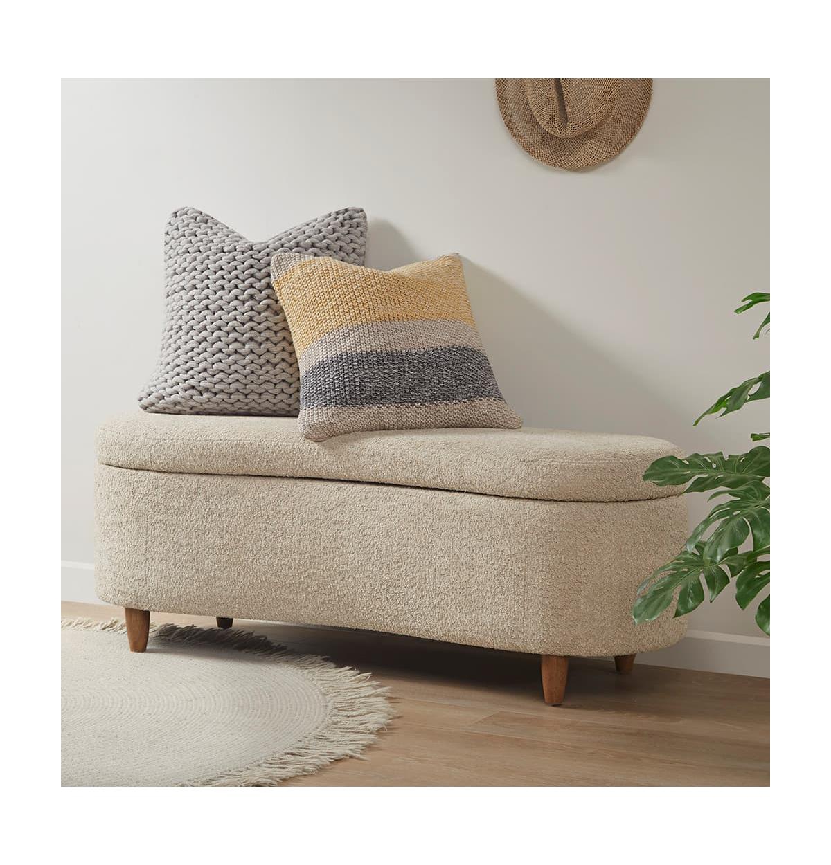 Click here for Flip Top Storage Bench in Taupe  Upholstered Stora... prices