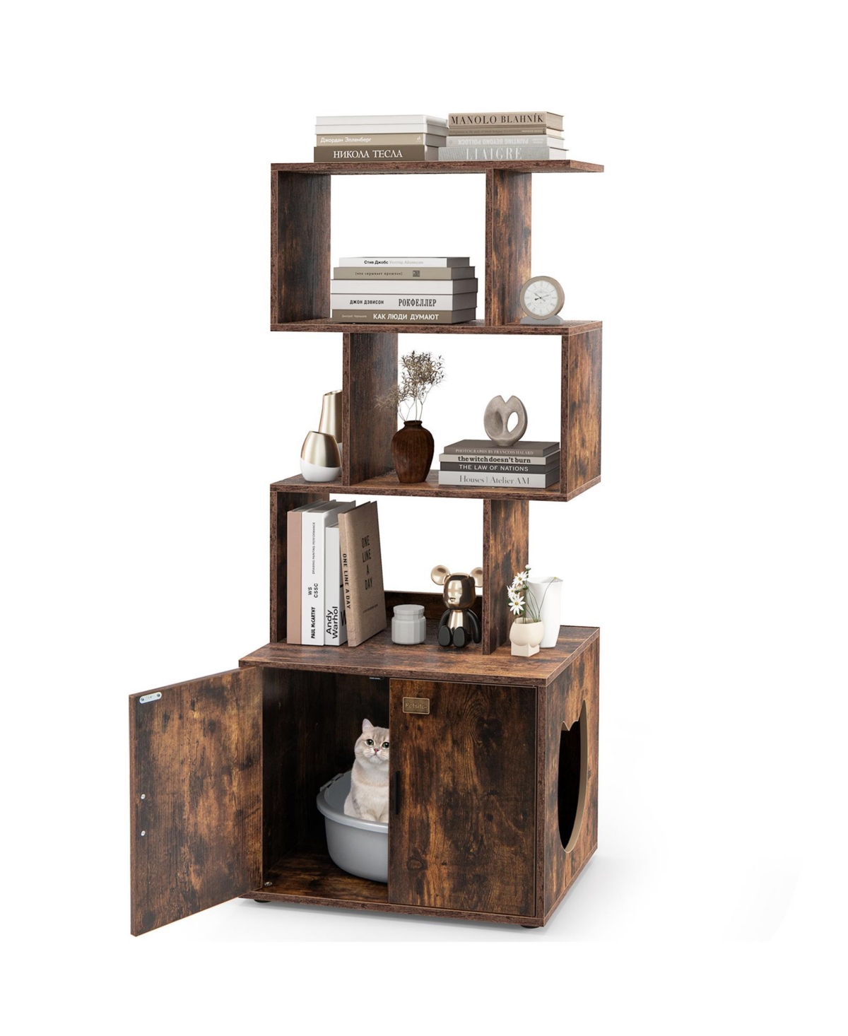 Click here for Cat Litter Box Enclosure with Storage Stylish & Fu... prices