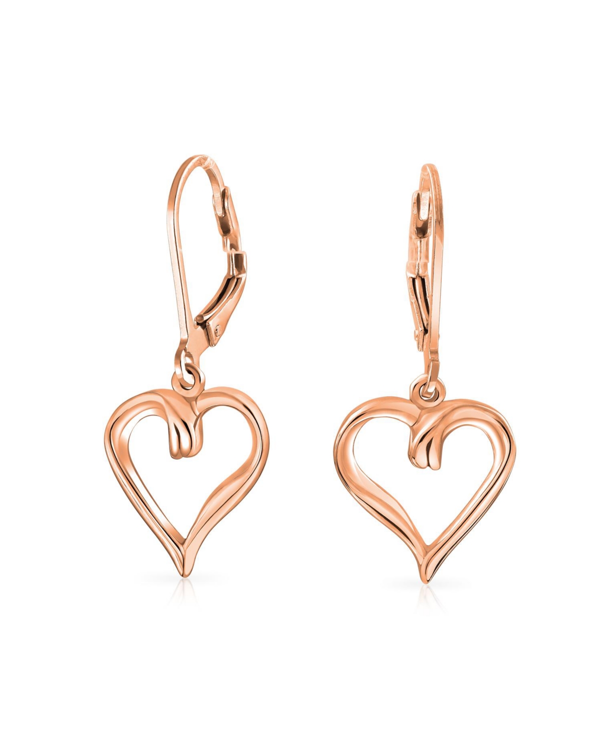 Click here for Bling Jewelry Delicate Open Heart Shaped Dangle Ea... prices