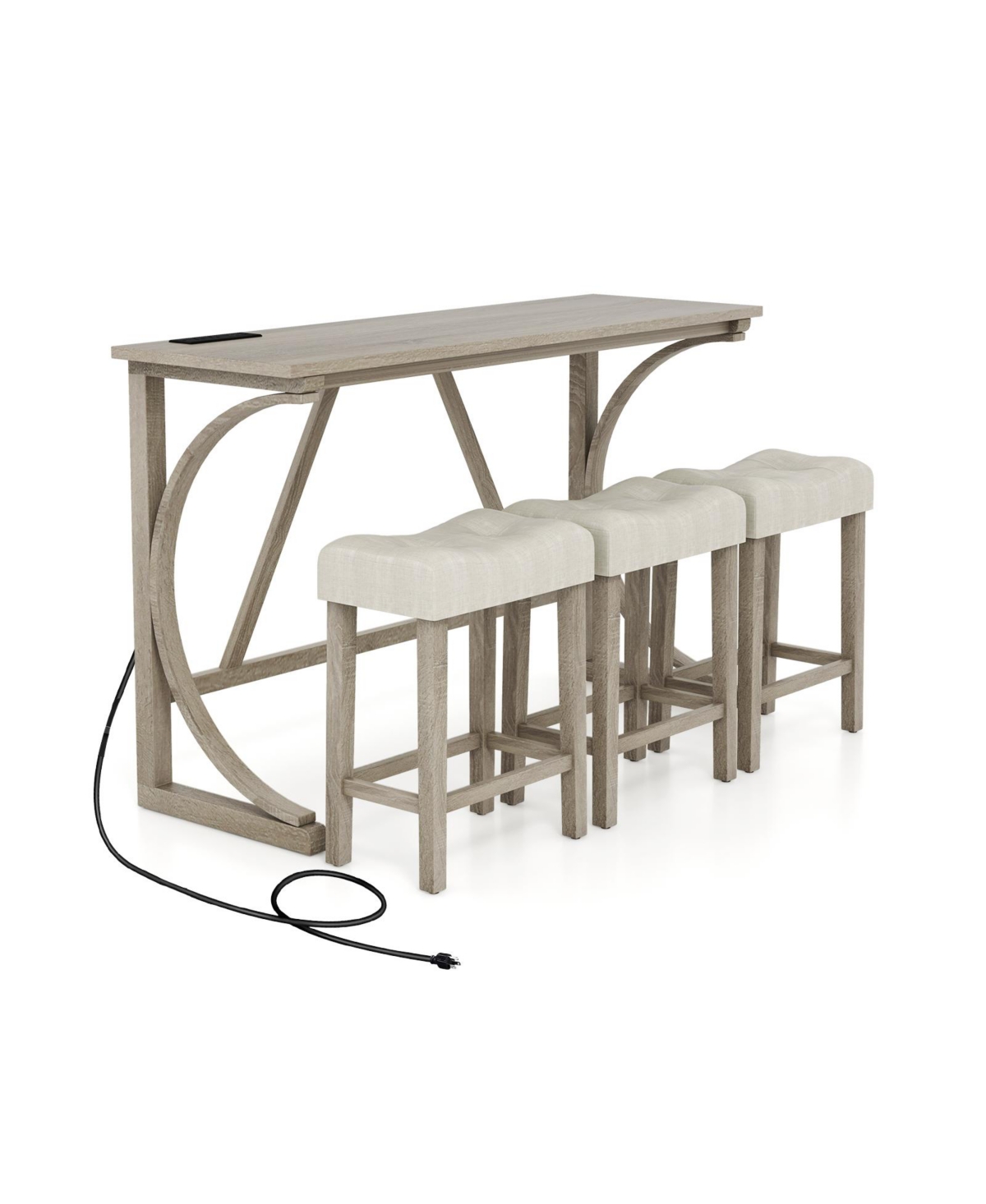 Click here for 4-Piece Bar Table Set with Power Outlet and Uphols... prices