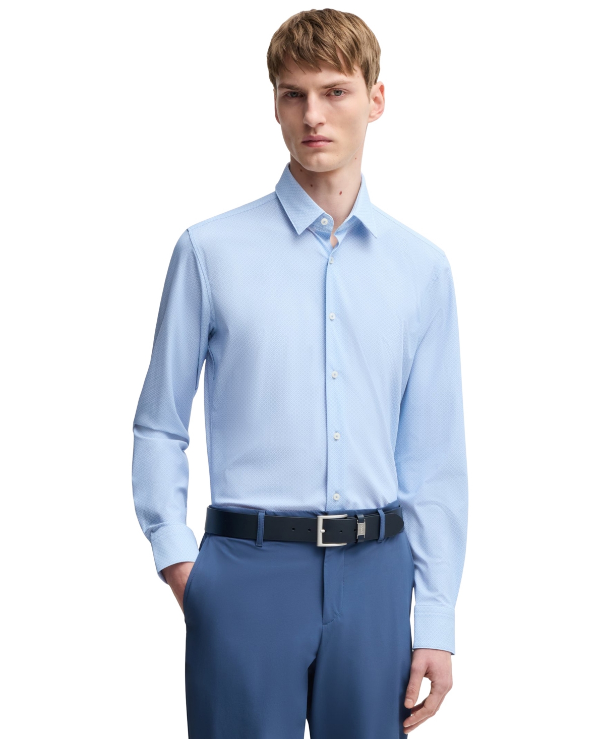 Click here for Boss by Hugo Boss Mens Slim-Fit Geometric Print Pe... prices