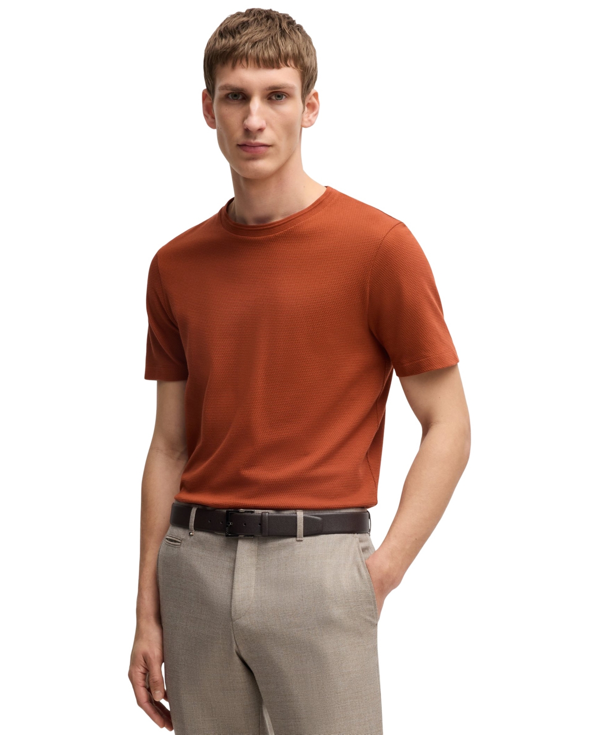 Click here for Boss by Hugo Boss Mens Bubble-Jacquard Structure T... prices