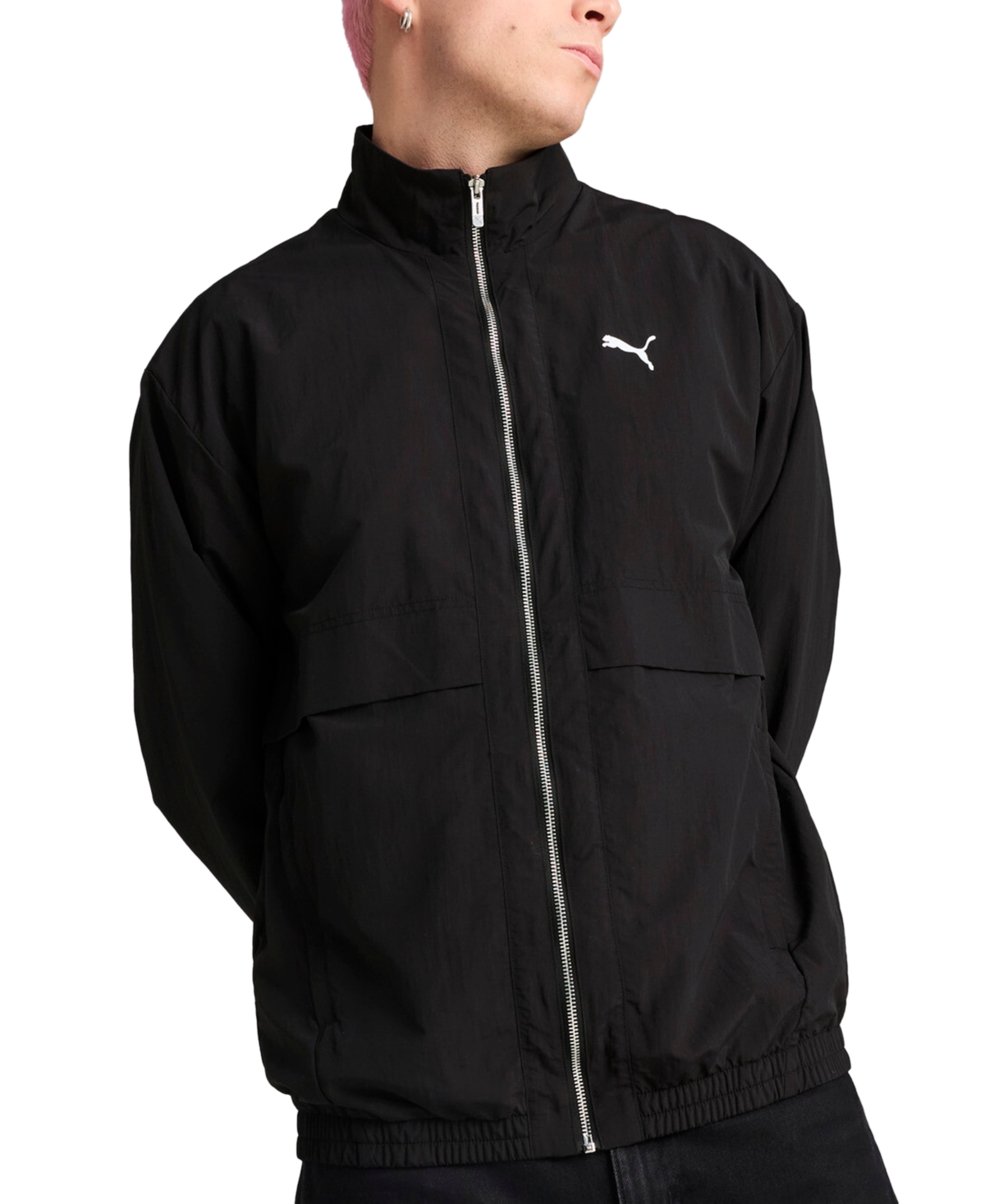 PUMA Mens Lightweight Windbreaker  Large  Black