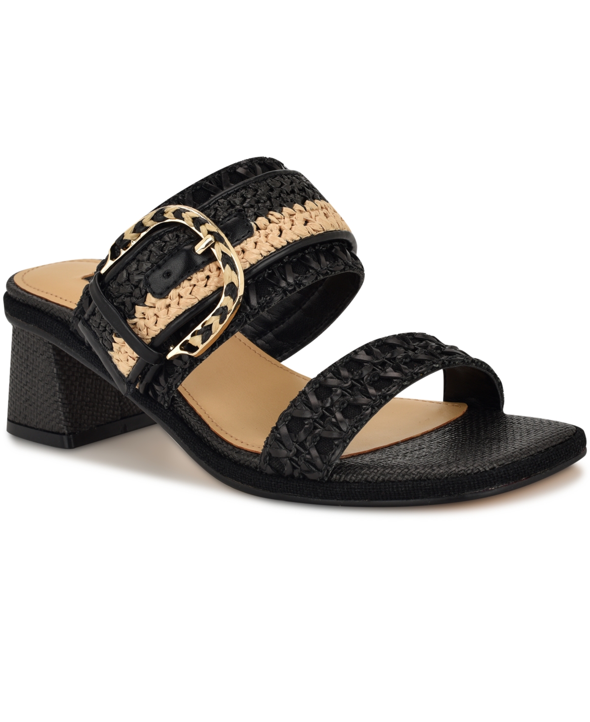 Click here for Nine West Womens Ebels Woven Block Heel Sandals -... prices