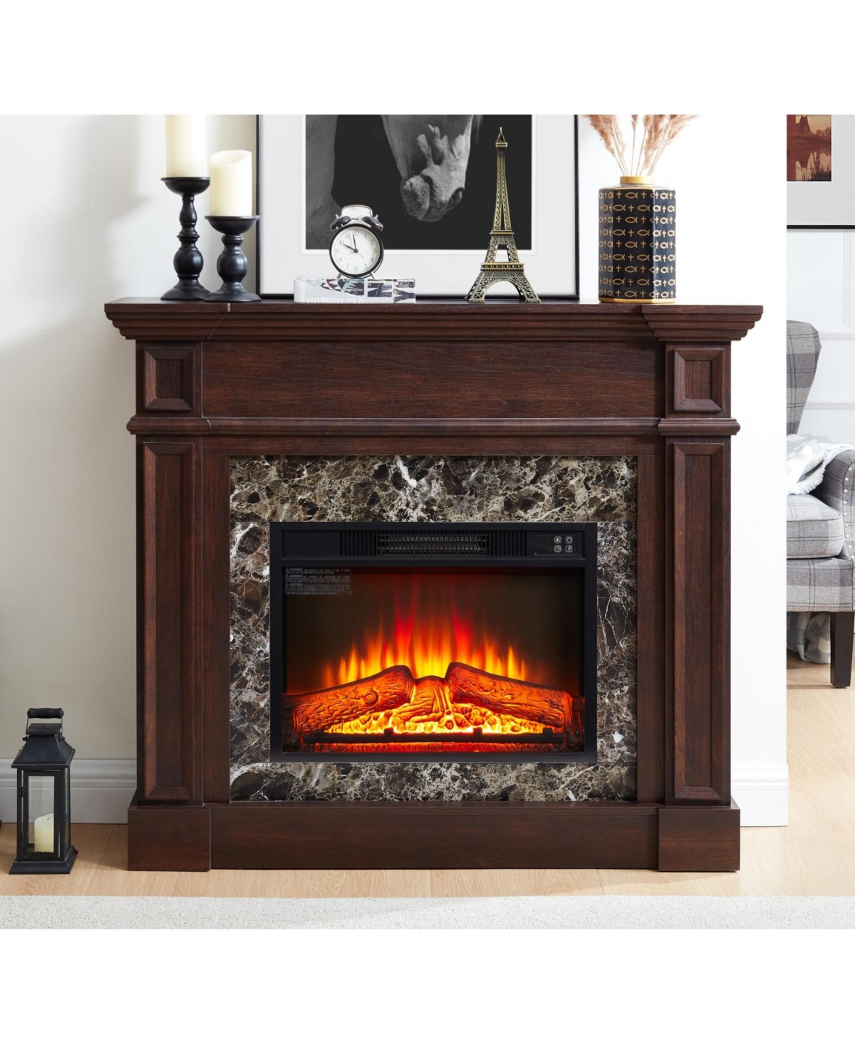 Click here for Streamdale Electric Fireplace with Cherry Mantel a... prices