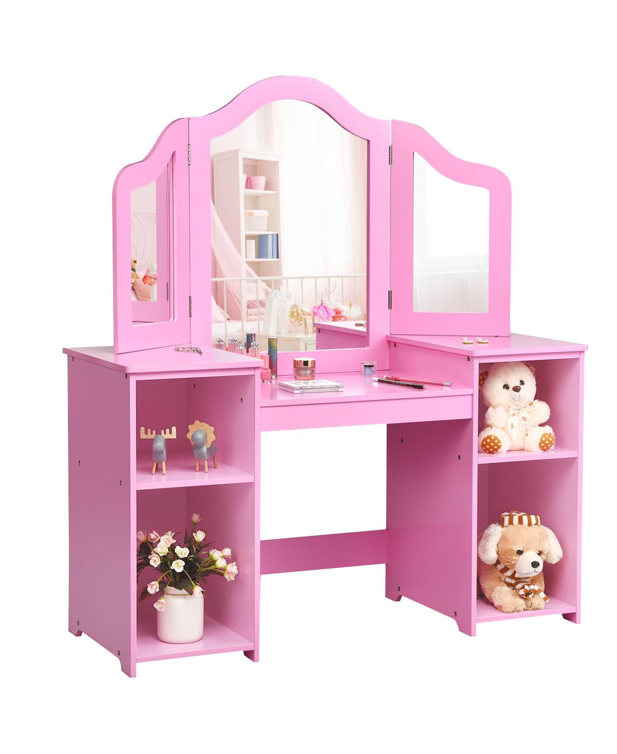 Click here for Kids Tri Folding Mirror Makeup Dressing Vanity Tab... prices