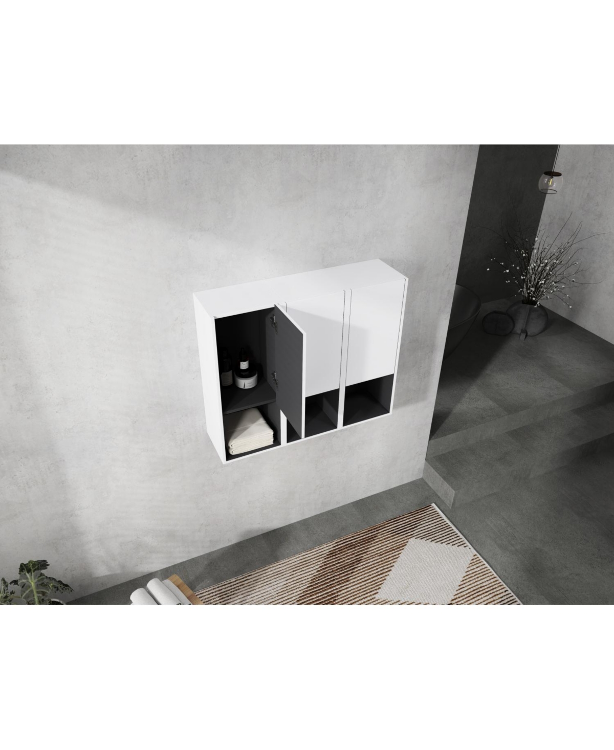 Click here for 12 Bathroom Side Cabinet 3-Soft Close Doors Float... prices