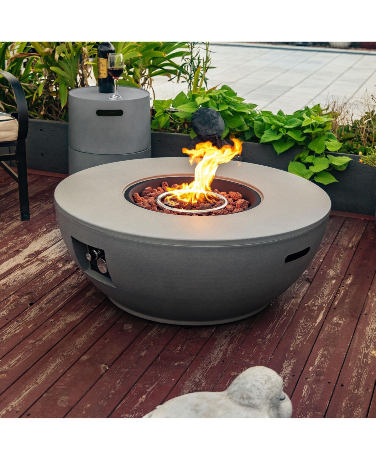 Click here for Streamdale Steel Propane Fire Bowl Outdoor Round P... prices