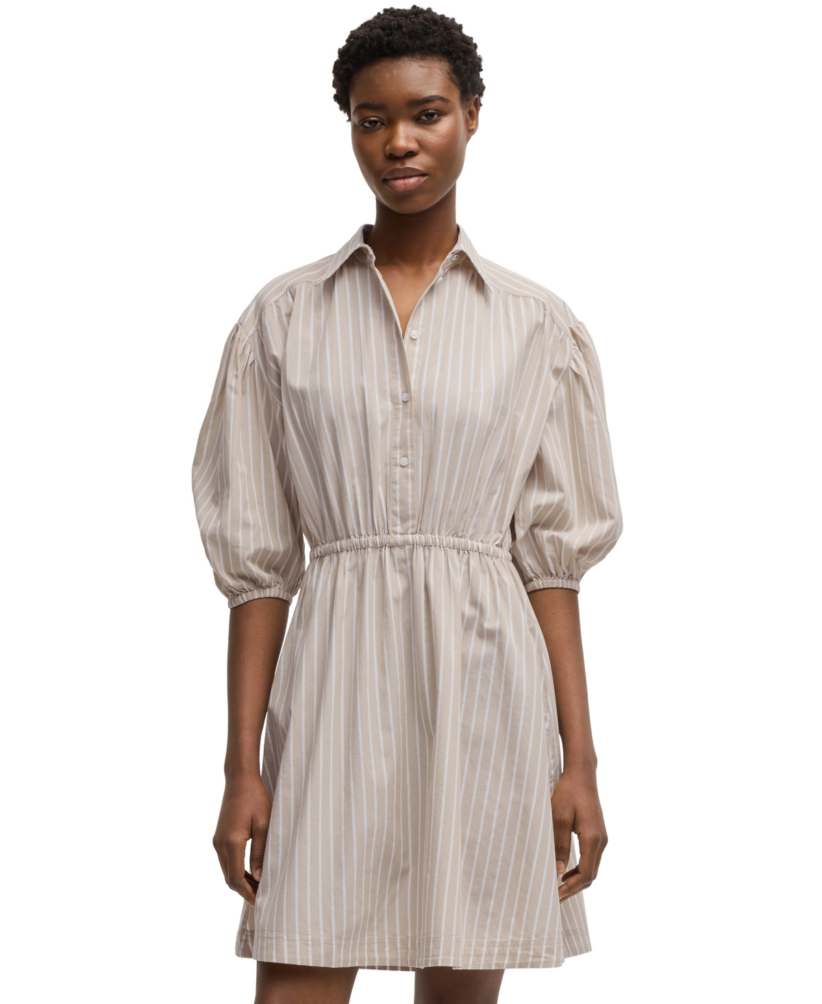 Click here for Boss by Hugo Boss Womens Striped Cotton Shirt Dres... prices