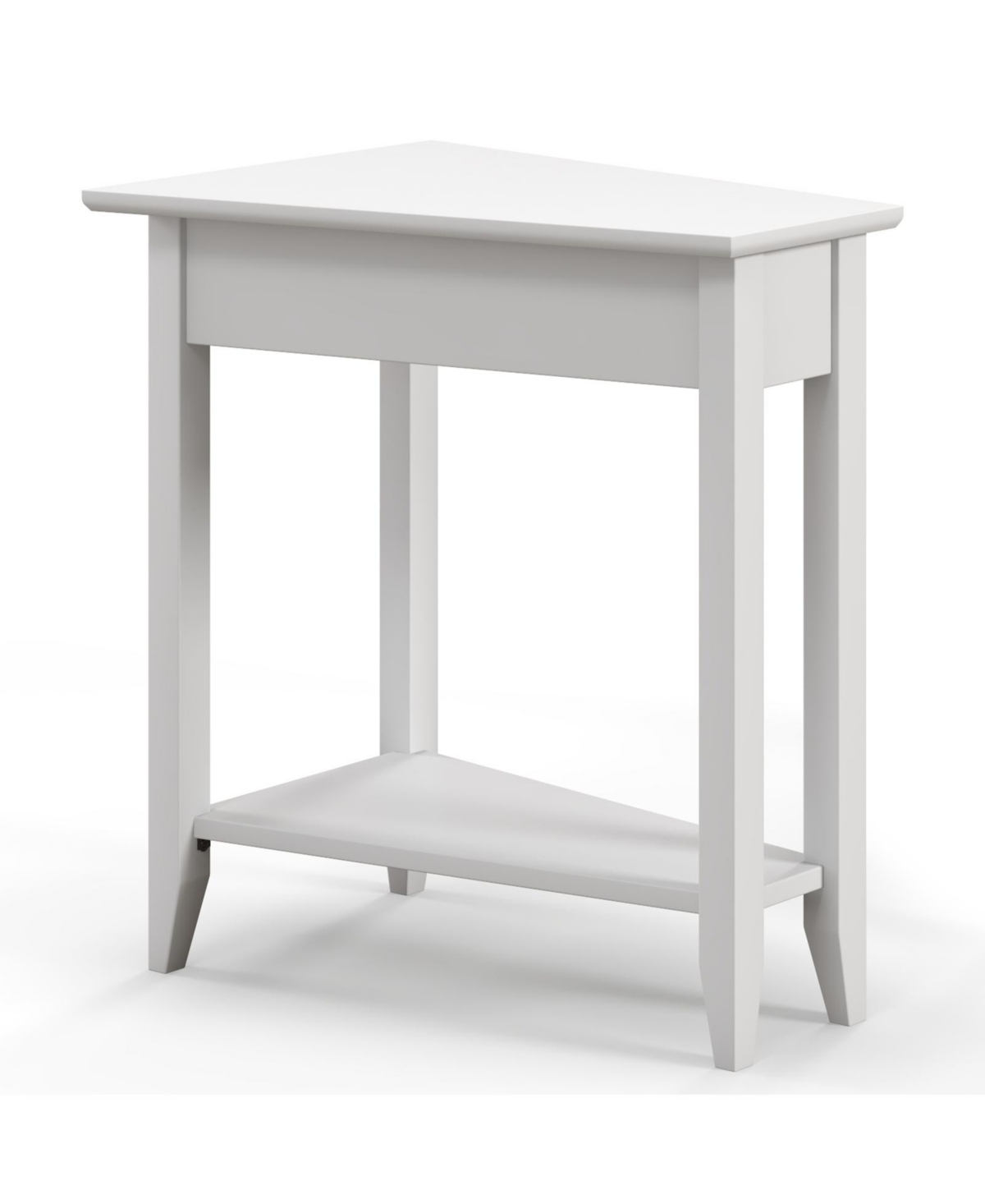 Click here for 2-Tier Wedge Narrow End Table with Storage Shelf a... prices