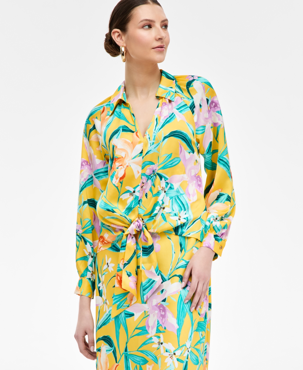 Click here for I.n.c. International Concepts Womens Printed Tie-F... prices