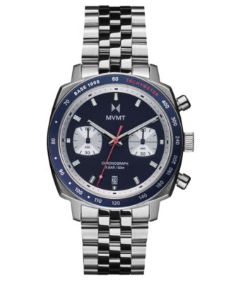 MVMT Men's Mulholland Racer Silver Tone Stainless Steel Bracelet Watch ...