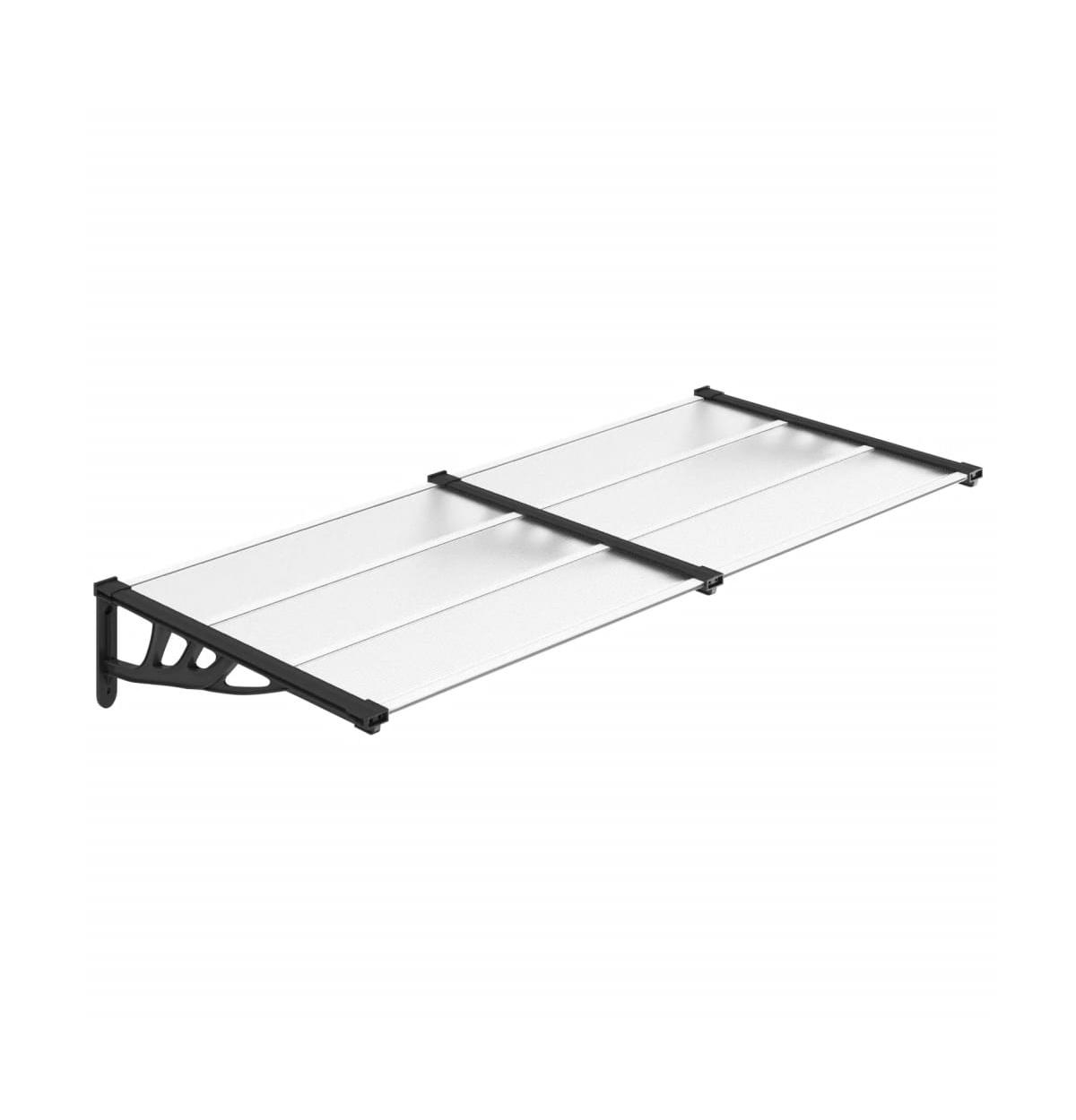 Click here for Door Canopy Black and Transparent 78.3x35.4 Polyca... prices