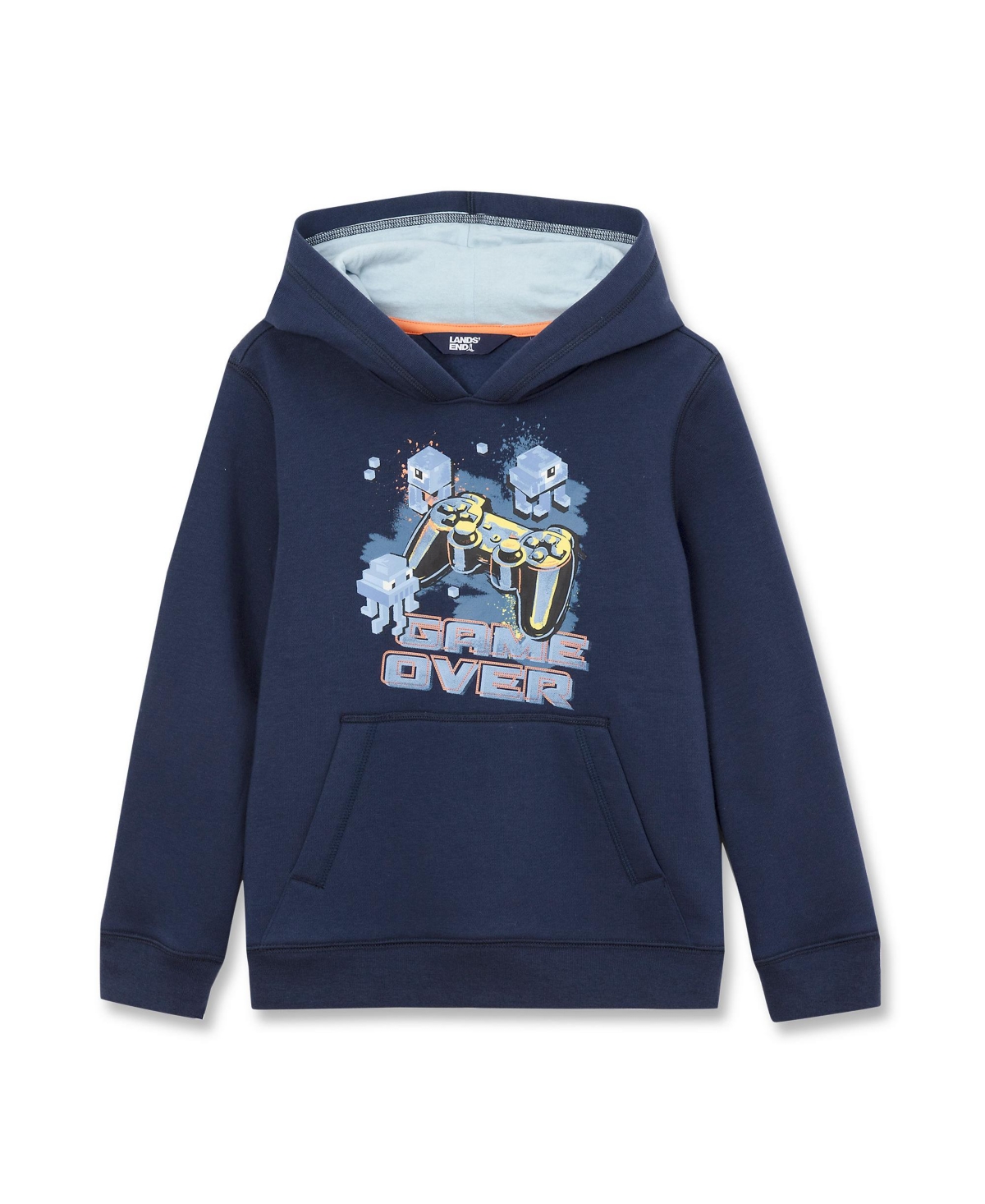 Click here for Lands End Kids Husky Fleece Hooded Sweatshirt - De... prices