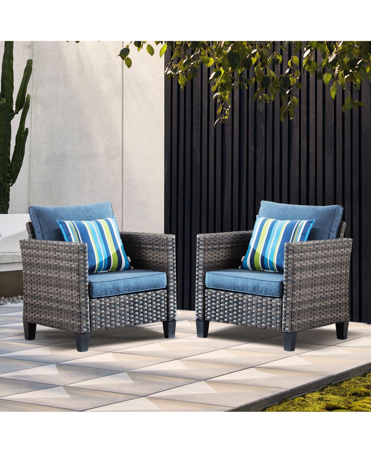 Xizzi Weather Yard Porch Patio and Backyard - Medium blue