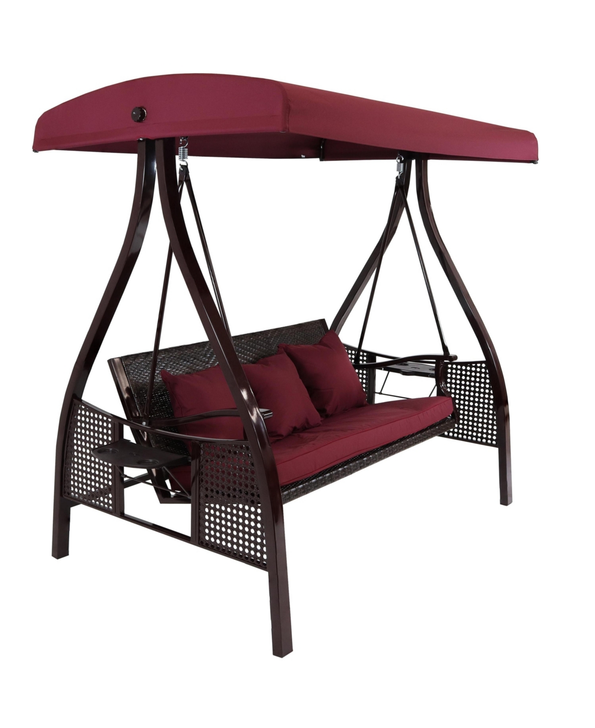 Click here for 3-Person Outdoor Patio Swing with Adjustable Canop... prices