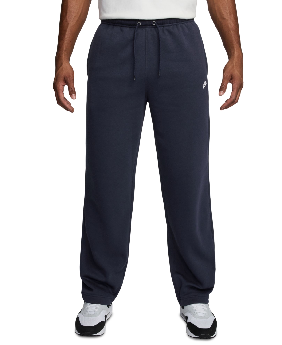 Click here for Nike Mens Club Brushed Fleece Open Hem Pants - Blu... prices
