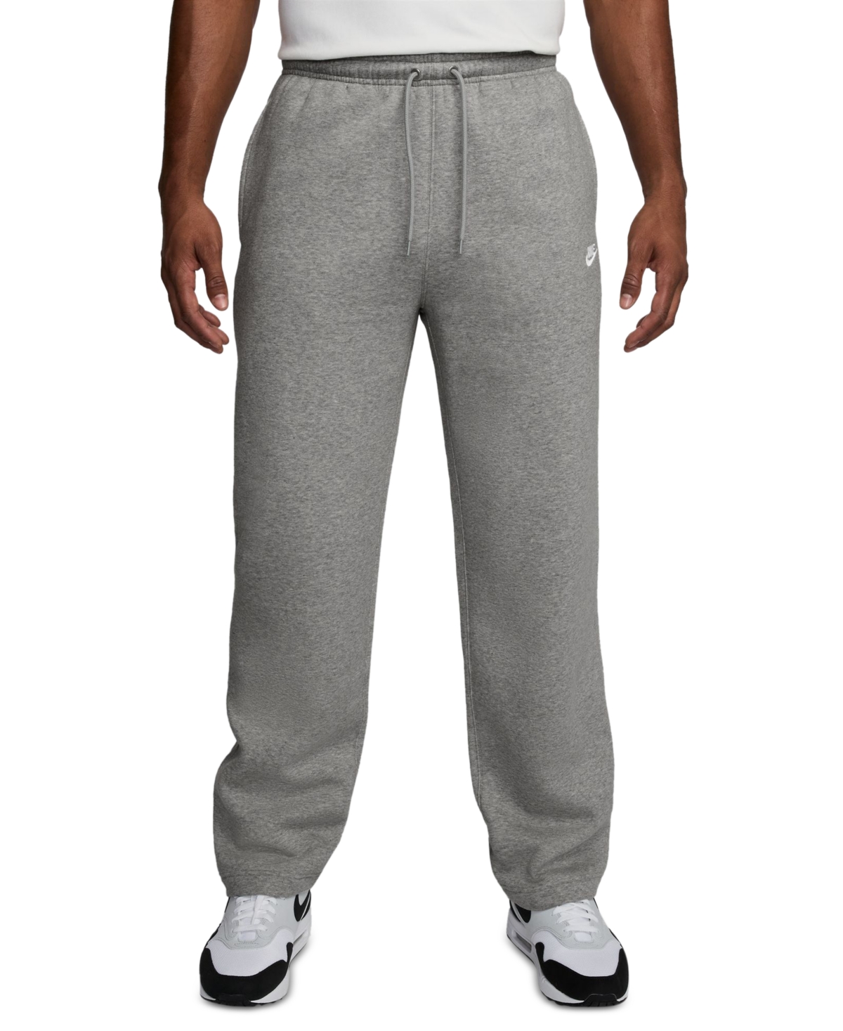 Click here for Nike Mens Club Brushed Fleece Open Hem Pants - Dar... prices