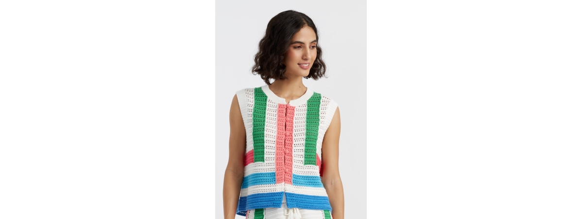 Click here for Chinti & Parker Womens Cotton Capri Vest - Cream prices