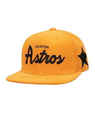 Mitchell & Ness Men's Orange Houston Astros Corduroy Snapback Hat - Macy's