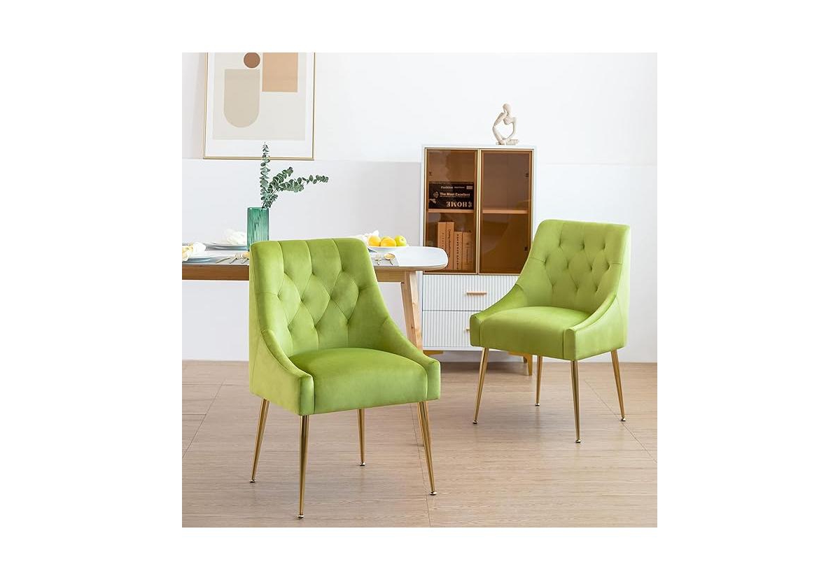 Click here for Dyhome Modern Velvet Upholstered Dining Chairs Set... prices