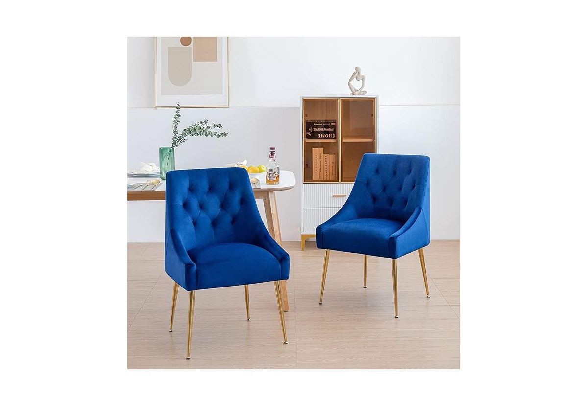 Click here for Dyhome Modern Velvet Upholstered Dining Chairs Set... prices