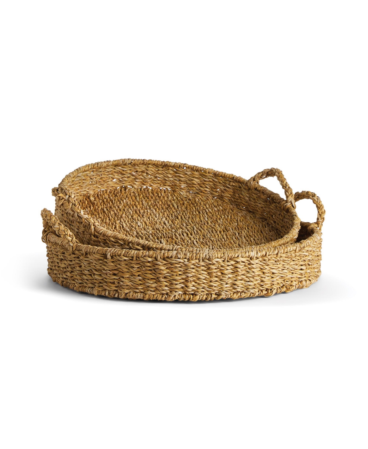Click here for Seagrass Round Trays  Set Of 2 - Natural prices