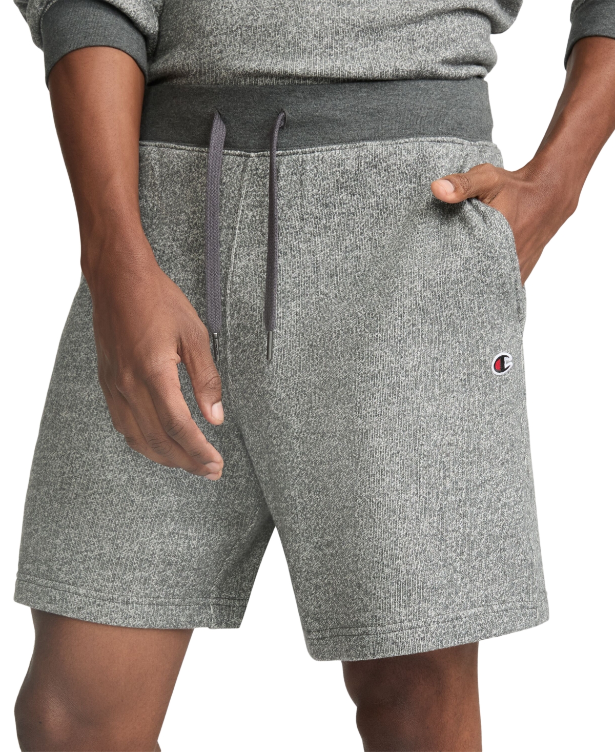 Click here for Champion Mens Textured Drawstring Shorts - Nine Ir... prices