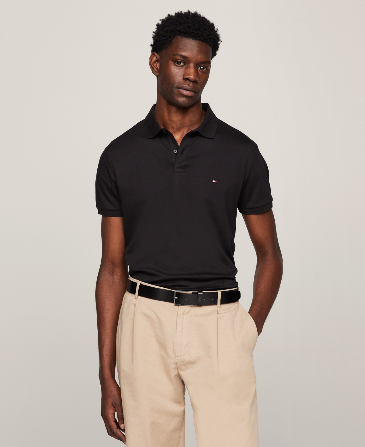 Click here for Tommy Hilfiger Mens Regular-Fit Liquid Cotton Coll... prices