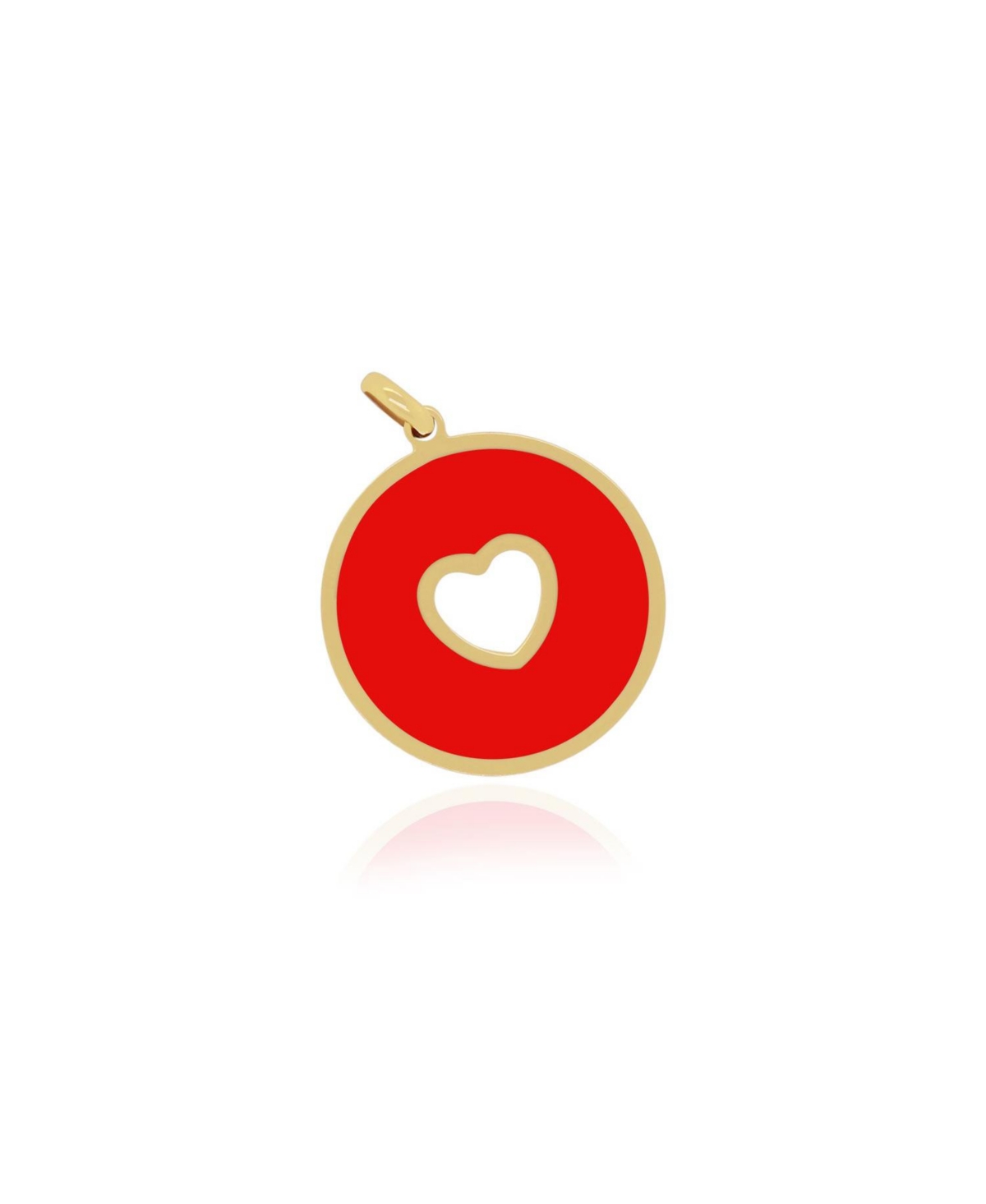 Click here for The Lovery Coral Donut Heart Charm 14K Gold - Cora... prices
