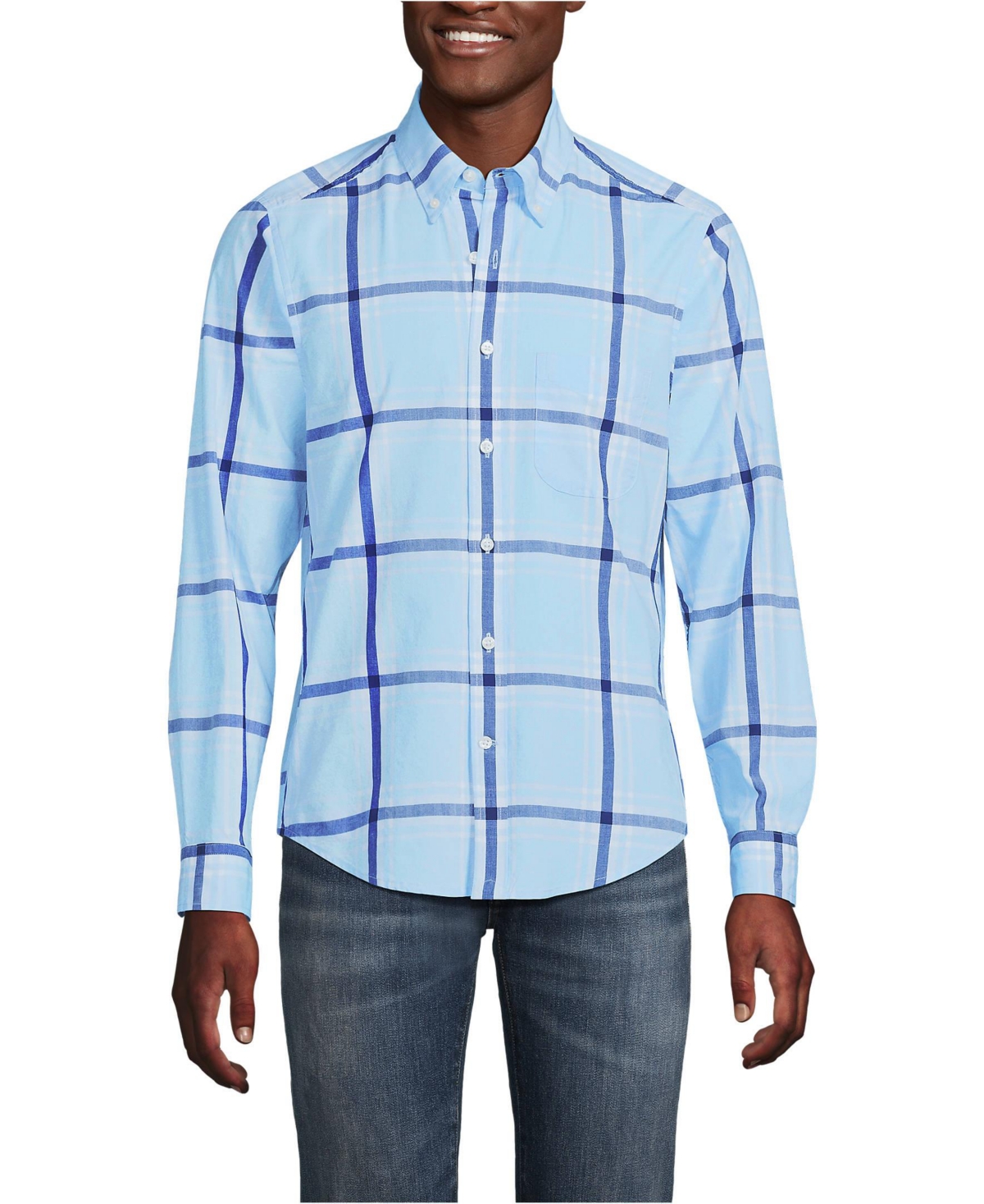 Click here for Lands End Mens Traditional Fit Essential Lightweig... prices