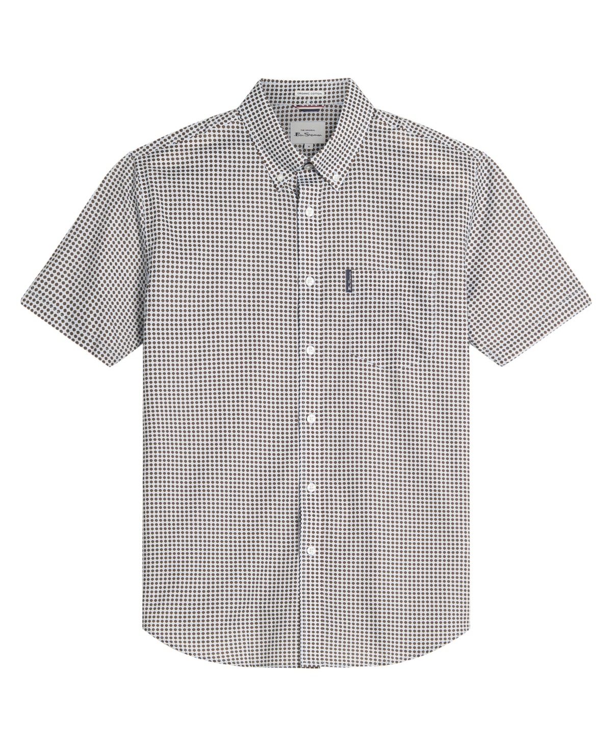 Click here for Ben Sherman Mens Geo-Print Short Sleeve Shirt - Ic... prices