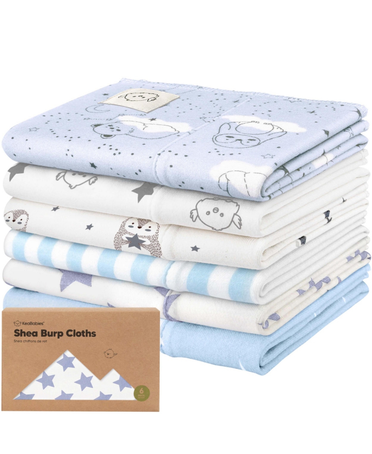 Click here for KeaBabies 6pk Shea Baby Burp Cloths for Baby Boys... prices