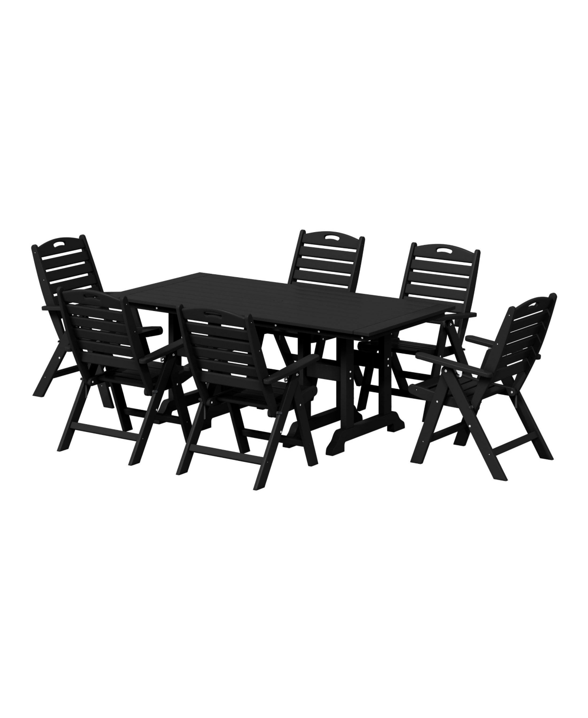 Click here for 7-Piece Hdpe Rectangular Patio Dining Table Set wi... prices