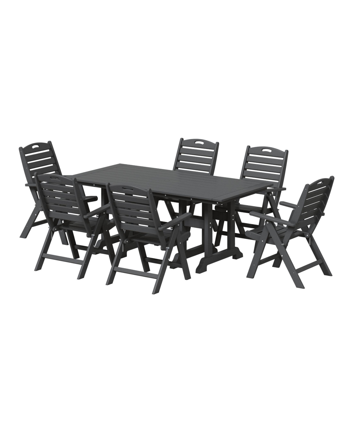 Click here for 7-Piece Hdpe Rectangular Patio Dining Table Set wi... prices