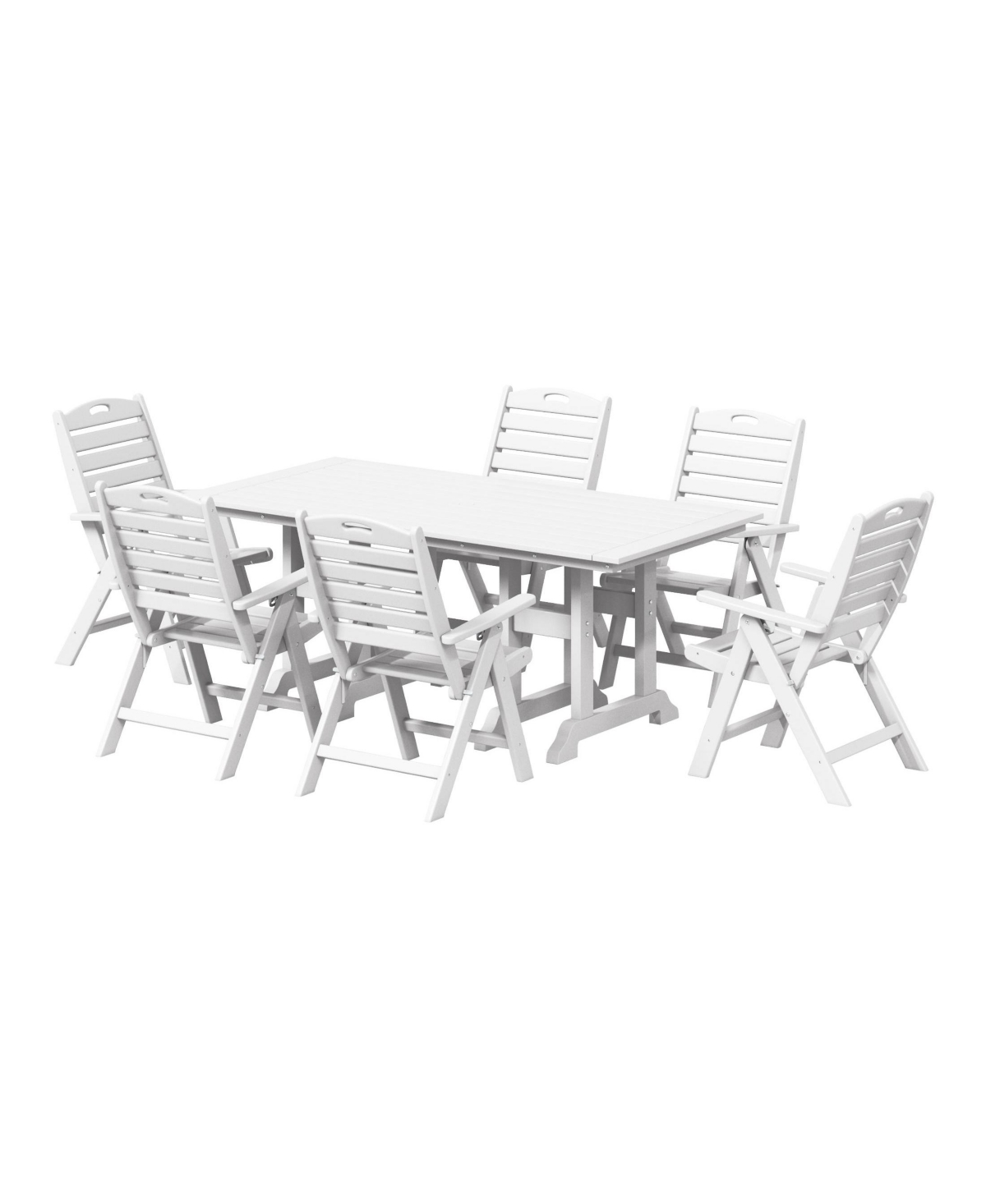 Click here for 7-Piece Hdpe Rectangular Patio Dining Table Set wi... prices