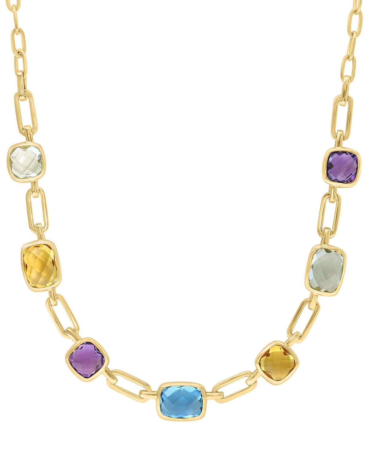 Click here for Effy Multi-Gemstone Bezel 18 Collar Necklace (8-3/... prices