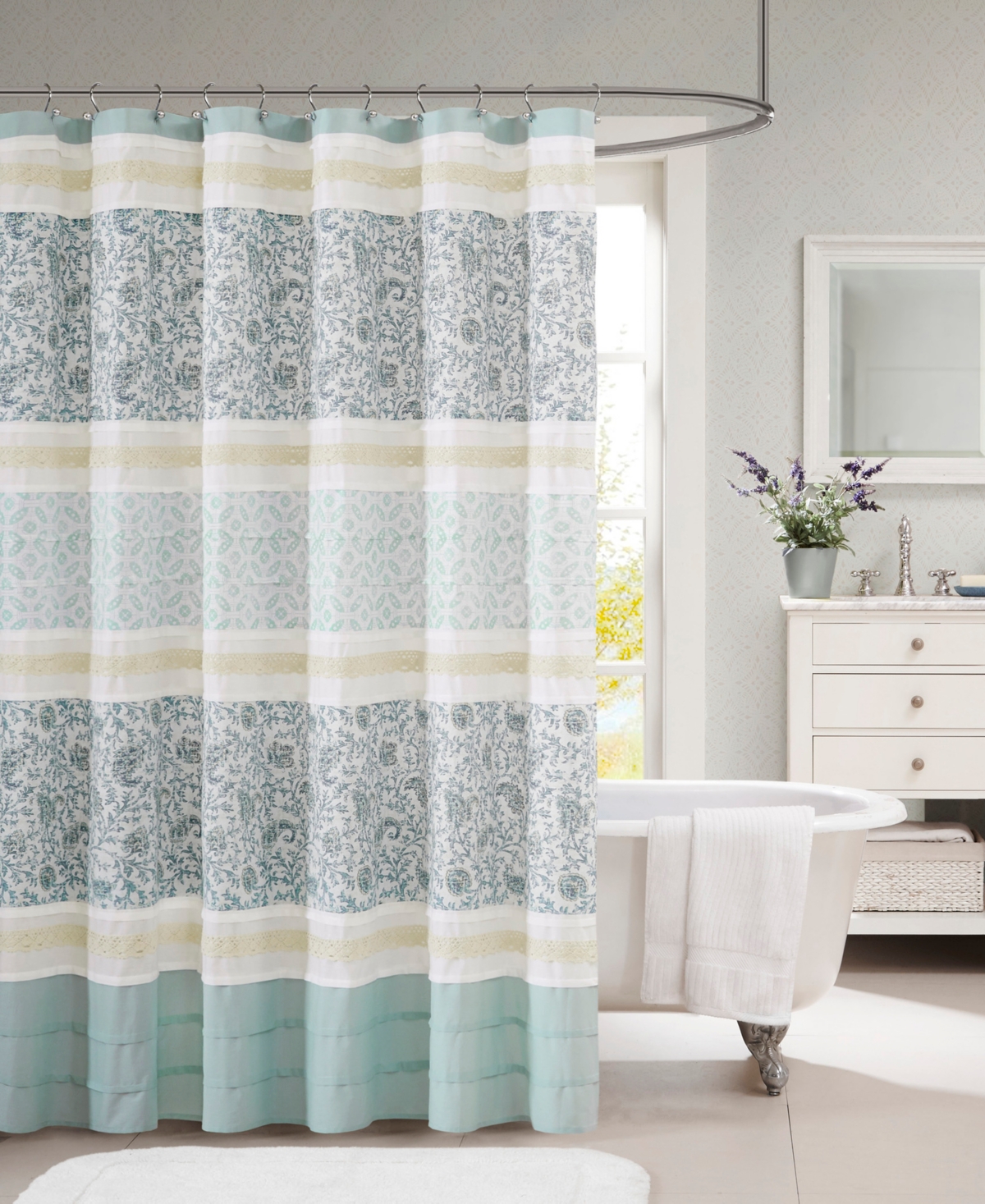 Click here for Madison Park Dawn Cotton Shower Curtain  72 x 72 -... prices