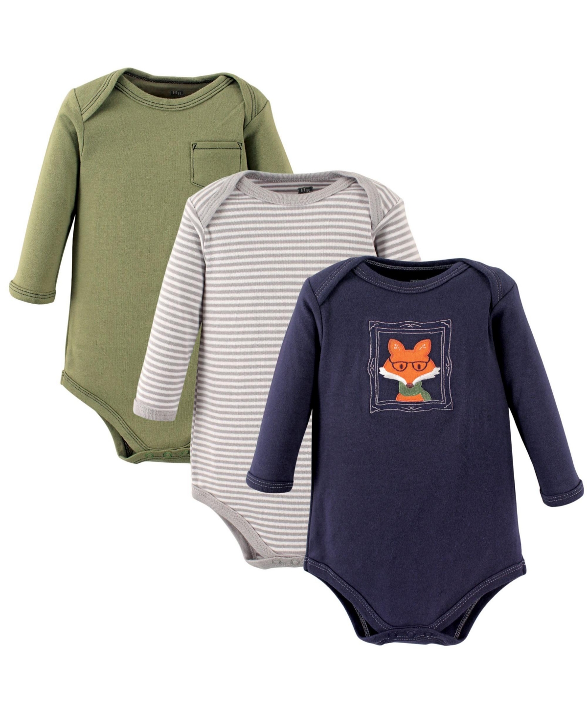 Click here for Hudson Baby Infant Boy Cotton Long-Sleeve Bodysuit... prices