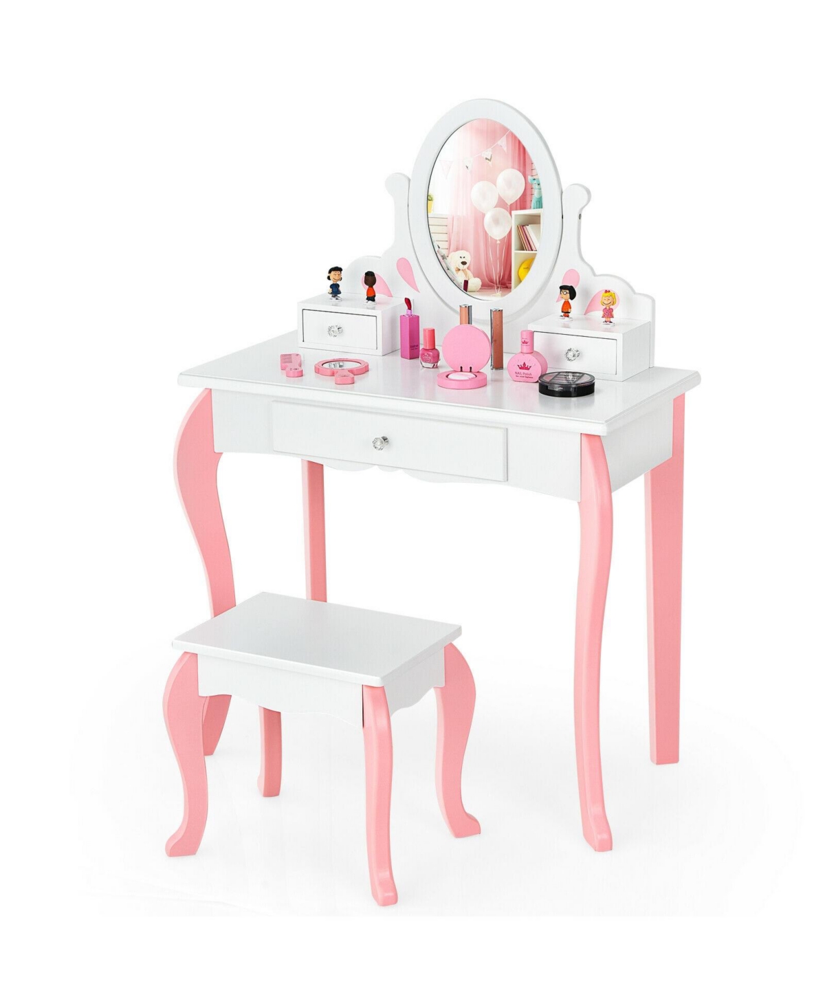Click here for Kids Vanity Princess Makeup Dressing Table Stool S... prices
