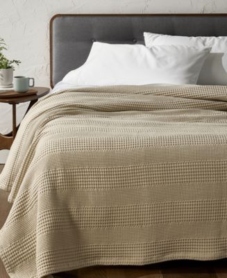 Oake Cotton Waffle Blanket, Exclusively at Macy's - Macy's