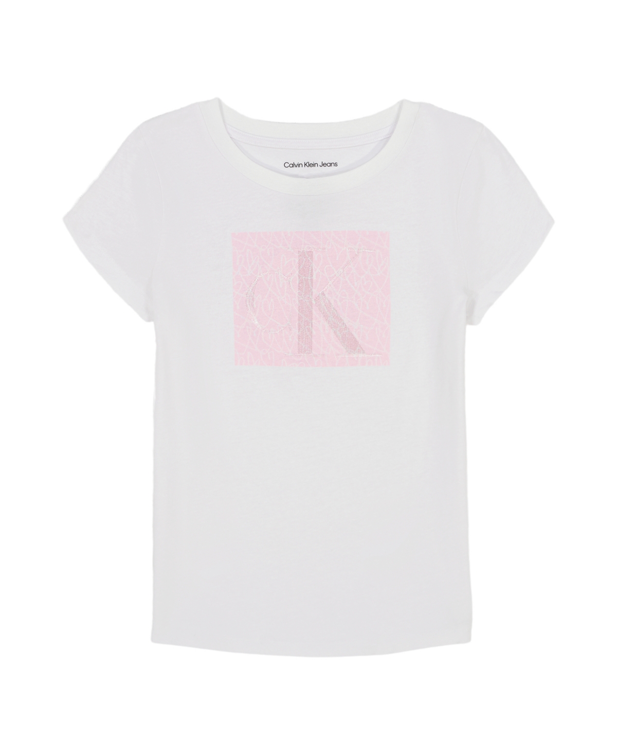 Calvin Klein Big Girls Classic Short Sleeve T-Shirt - White