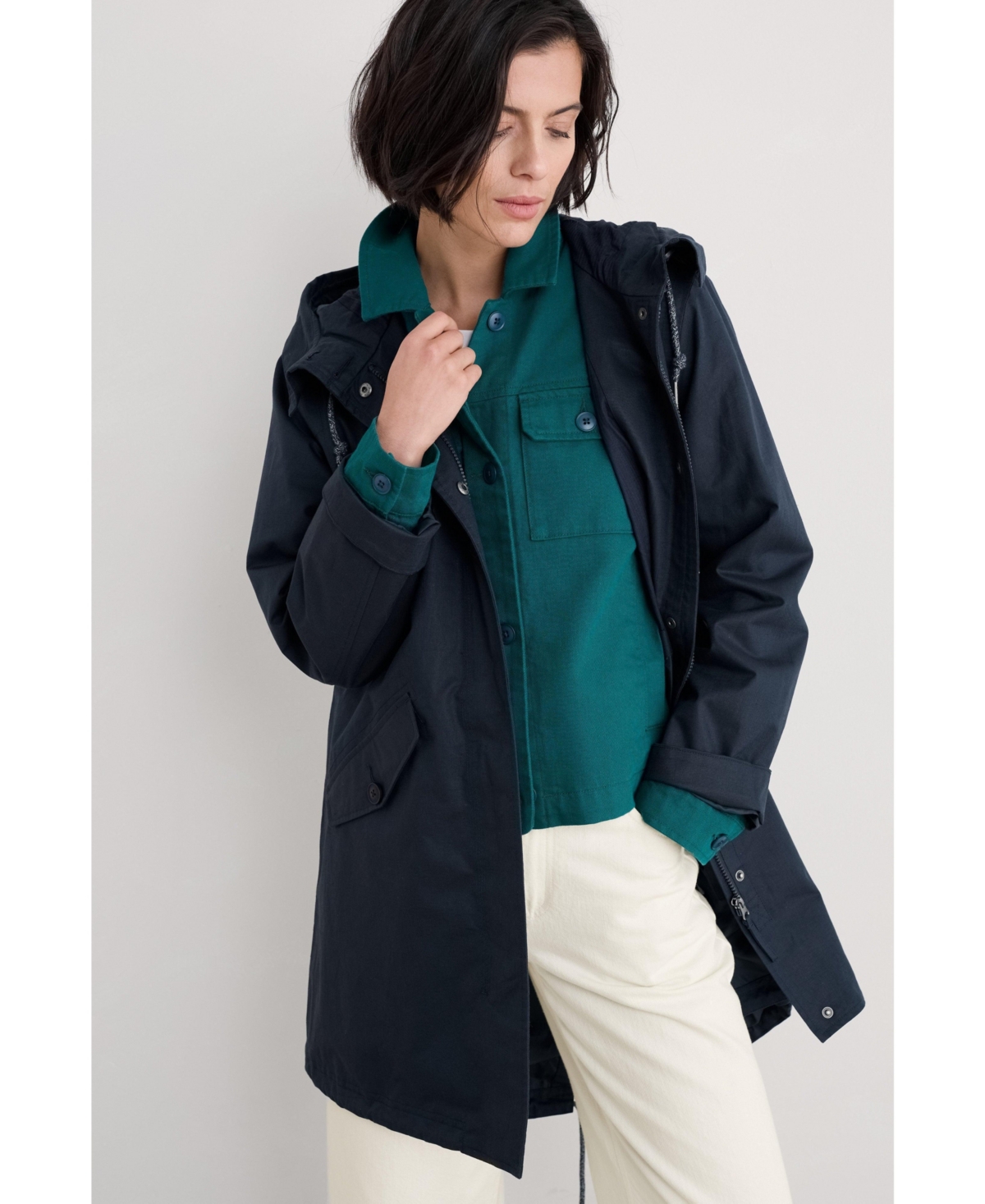 Click here for Seasalt Cornwall Womens Seafaring Coat - Inkwell prices