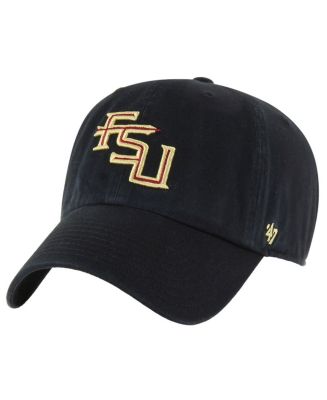 '47 Brand Men's Black Florida State Seminoles Clean Up Adjustable Hat ...