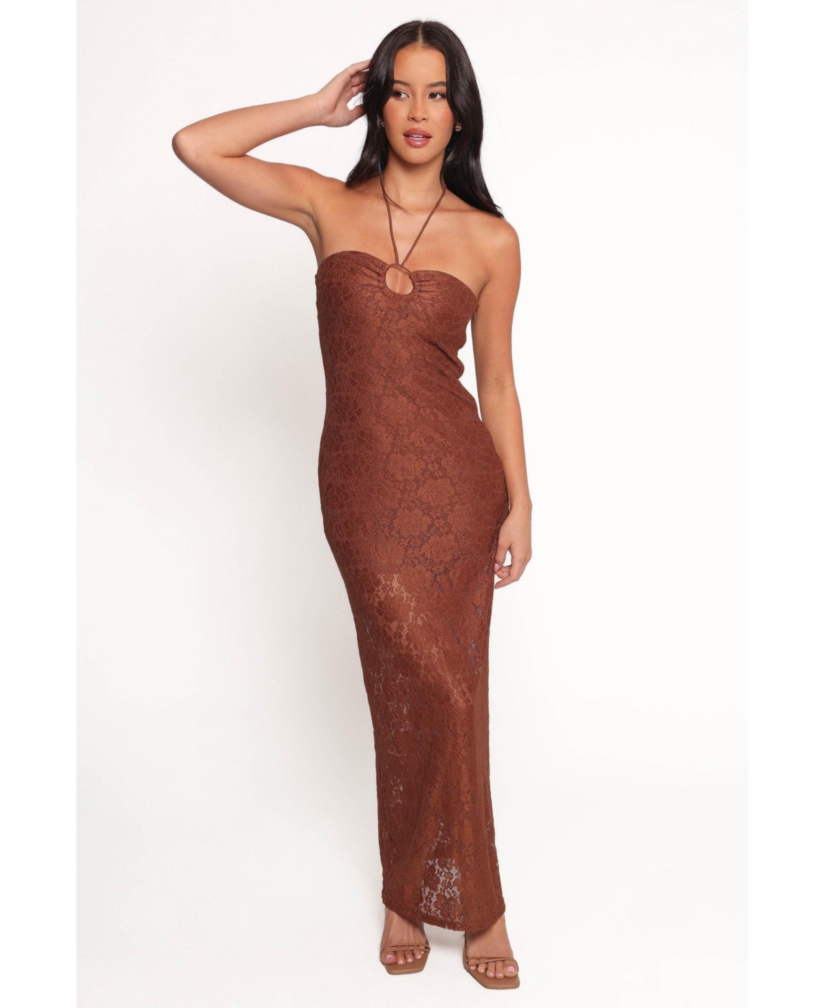 Click here for Petal and Pup Womens Tucker Midi Dress - Brown prices