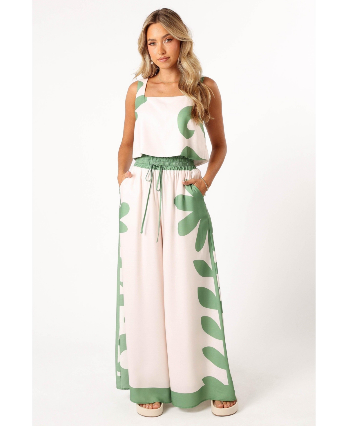 Click here for Petal and Pup Womens Timothy Pant Set - Green prices