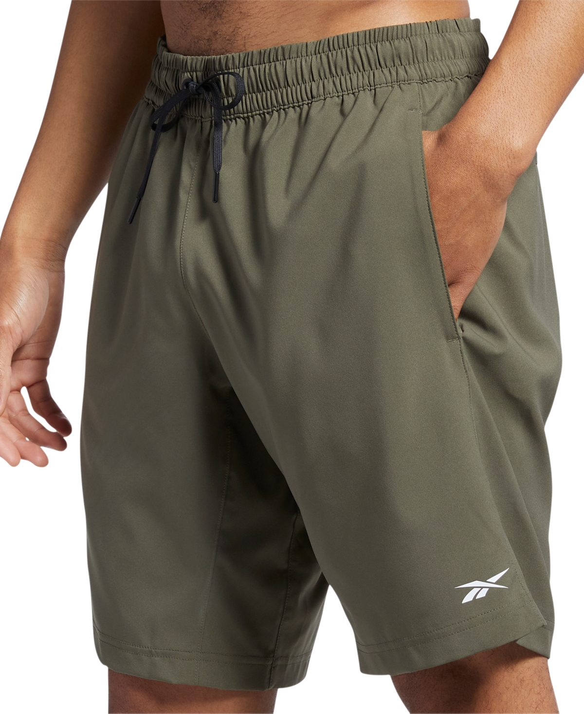 Click here for Reebok Mens Regular-Fit 9 Training Shorts - Army G... prices
