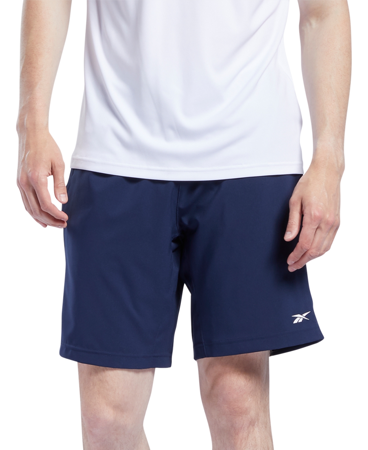 Click here for Reebok Mens Regular-Fit 9 Training Shorts - Navy prices