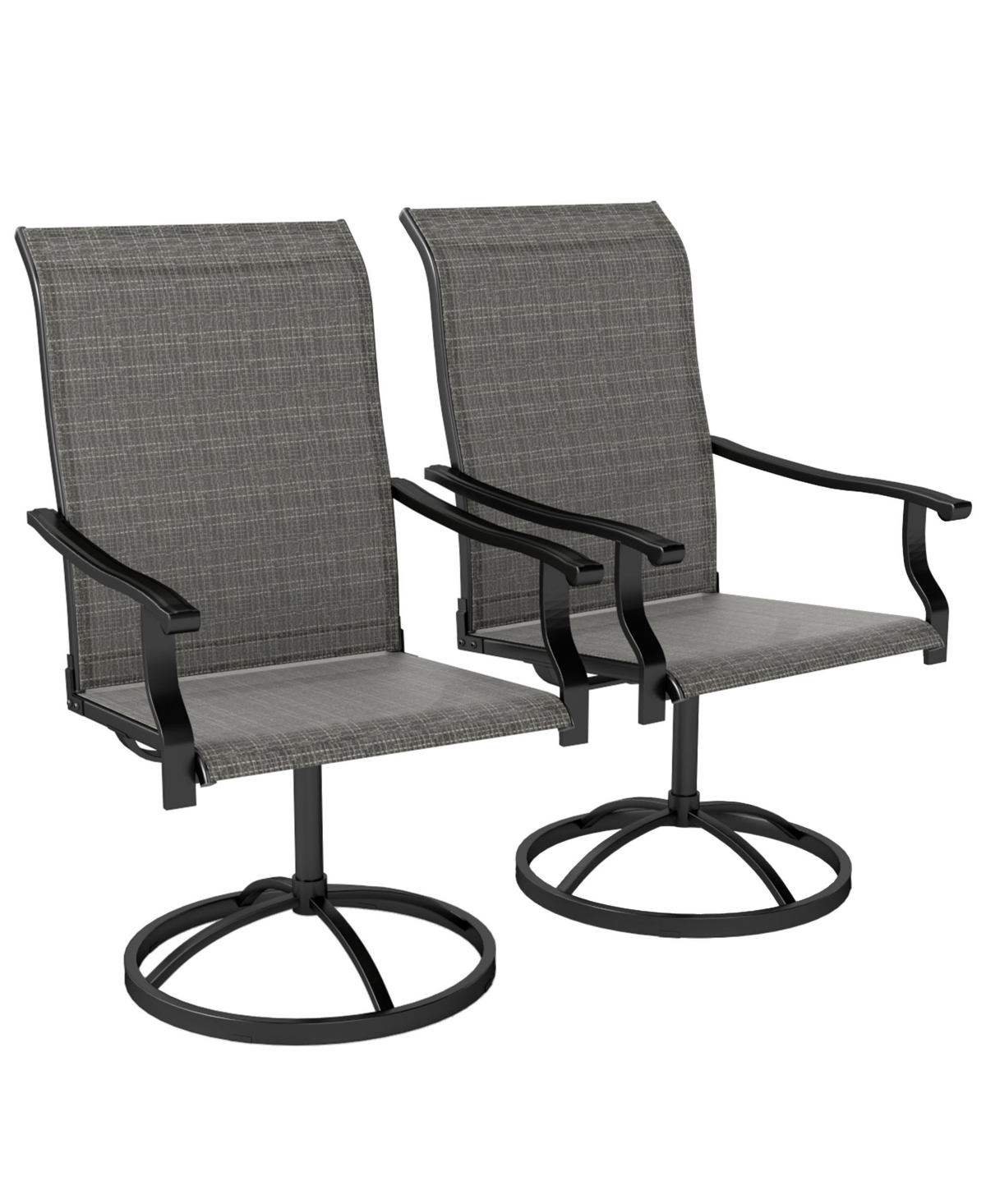 Click here for Outsunny Patio Swivel Chairs Set of 2  High Back P... prices